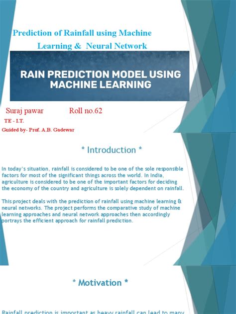 prediction of rainfall using machine learning and neural network pdf