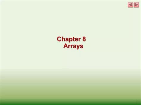 Ppt Chapter 8 Arrays Powerpoint Presentation Free Download Id2729042