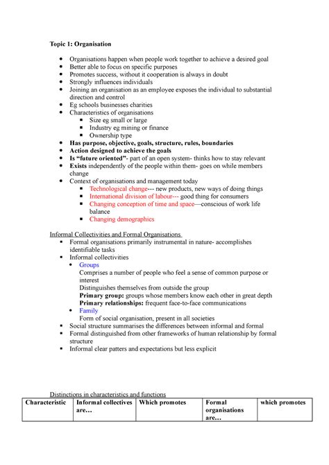 Lecture Notes Lectures 1 12 Lecture Summaries Covering All Weekly Lectures And Weekly