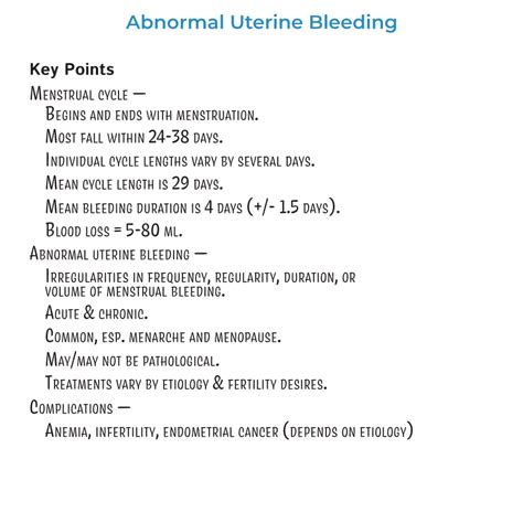 Clinical Pathology Glossary Abnormal Uterine Bleeding Ditki Medical