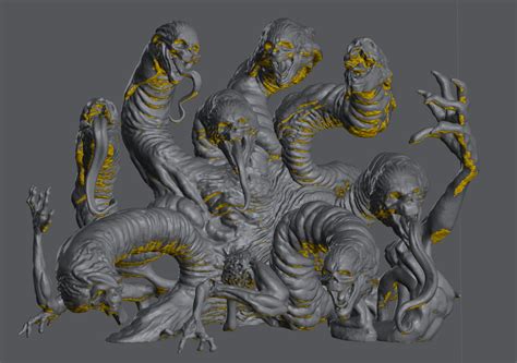 🎲 The Most False Hydra Dark Fantasy Tabletop Miniature・ Stl File For