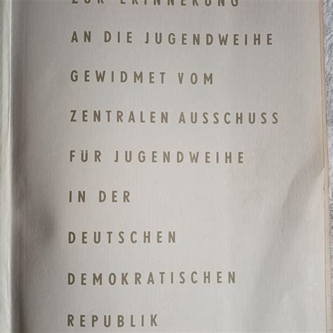 Altes Ddr Jugendweihe Buch 196263 Sammler In 99947 Bad Langensalza Für
