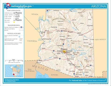 Large Detailed Map Of Arizona State Arizona State Large Detailed Map