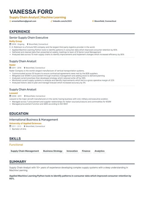 5 Supply Chain Analyst Resume Examples And Guide For 2024