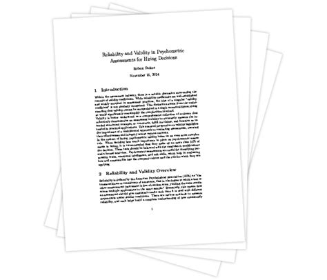 Reliability And Validity In Psychometric Assessments For Hiring