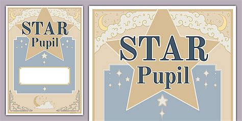 Celestial Themed Star Pupil Display Poster