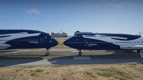 Lufthansa Boeing 747 8i 100 Years Livery Gta5