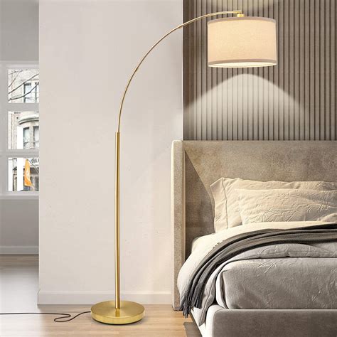 Mercer41 Vondal Arc Floor Lamps For Living Room Lighting Modern Arched Lamp With Foot Switch