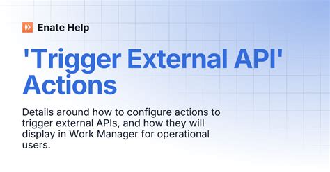 Trigger External Api Actions Enate Help