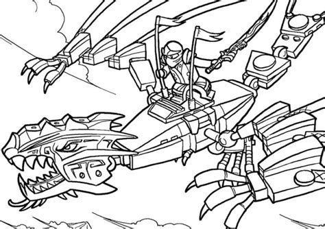 Coloriage Lego Ninjago Dragon à Imprimer