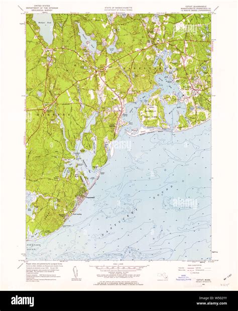 Massachusetts Usgs Historical Topo Map Ma Cotuit 350092 1961 24000