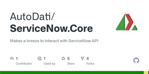 Github Autodatiservicenowcore Makes A Breeze To Interact With Servicenow Api Github Autodatiservicenowcore Makes A Breeze To Interact With Servicenow Api