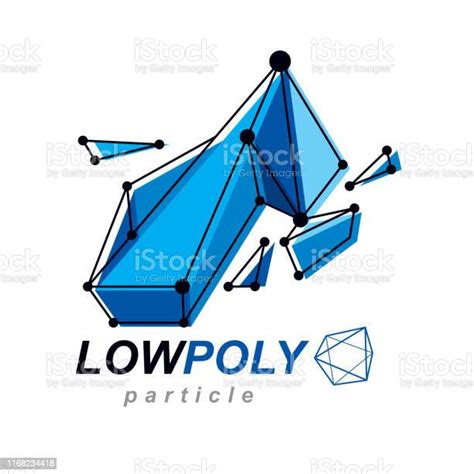 추상 벡터 3d 메쉬 다각형 개체입니다 통신 기술 현대 로고 유형 0명에 대한 스톡 벡터 아트 및 기타 이미지 0명 3차원