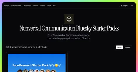 Nonverbal Communication Bluesky Starter Packs 1 Lists • May 2025