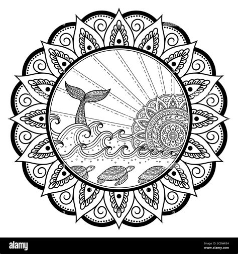 Sea Mandala Coloring Pages 2025