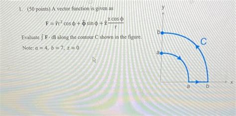 solved 1 50 points a vector function is given as