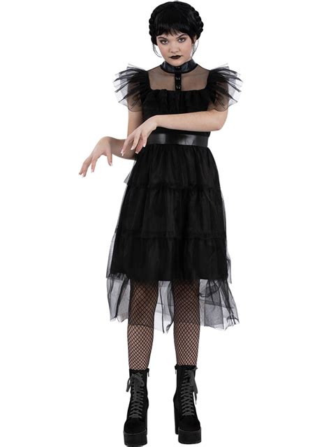 Girls Prom Wednesday Costume Wednesday Addams Dress