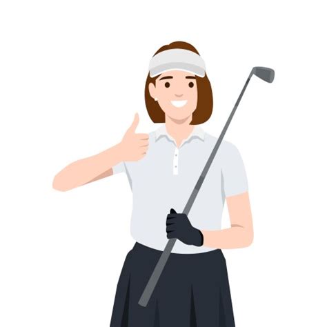 Female Golfers Vector Images Over 1300