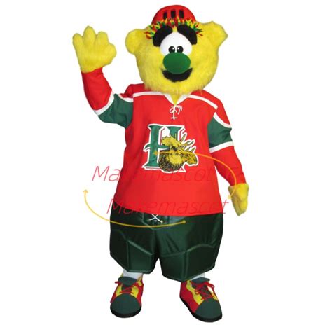 Yellow Furry Doll Of High School Mascot Costume