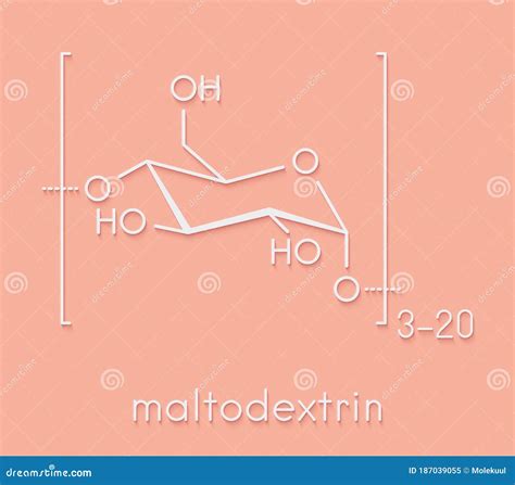 Maltodextrin Food Additive Molecule Skeletal Formula Royalty Free