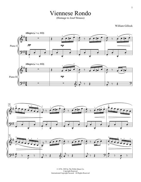 William Gillock Viennese Rondo Sheet Music And Chords For Educational Piano Download Pdf Score 4
