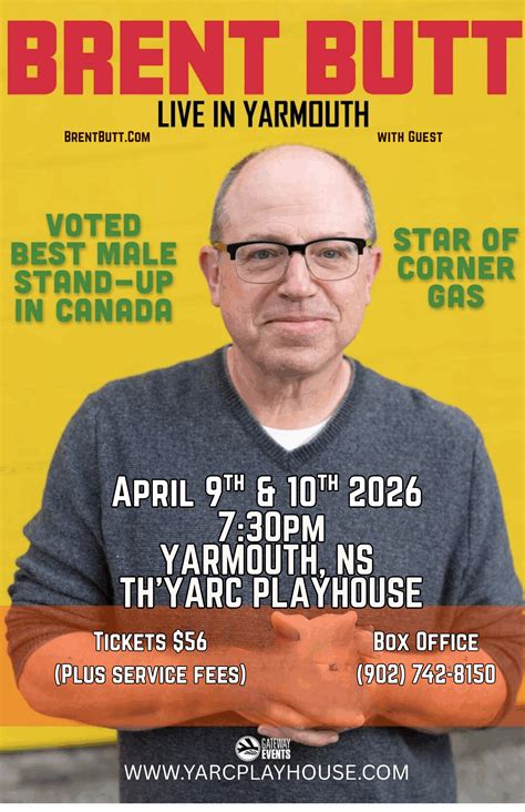 Brent Butt Live In Yarmouth Thyarc Playhouse And Arts Centre