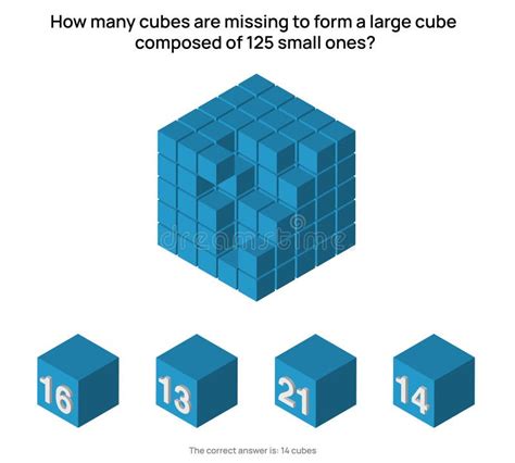 Vector 3d Isometric Graphic Of Cubes Shapes A Logical Reasoning
