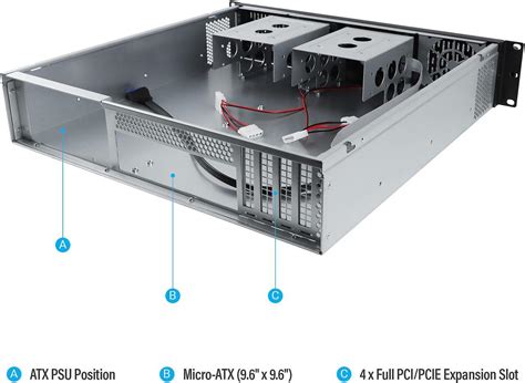 Open Box Rosewill 2u Server Chassis Rackmount Case 4x 3 5 Bays 2x 2