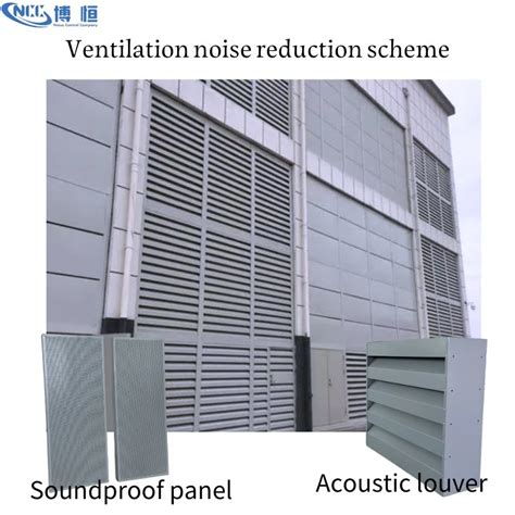 Ventilation Noise Reduction Scheme Acoustic Panels Acoustic Louvers Building Material And