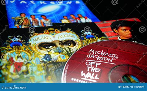 Cd Covers Of Michael Jackson`s First Solo Album Off The Wall Editorial