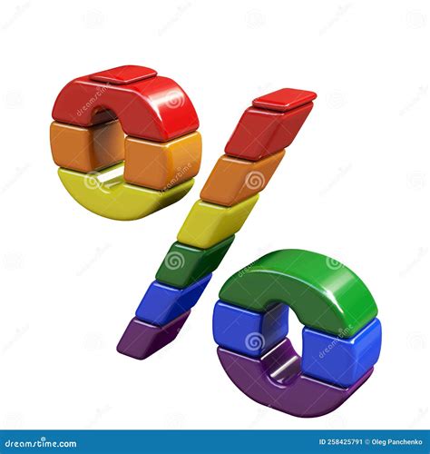 Symbol 3d Made Of Lgbt Flag Colors Stock Vector Illustration Of