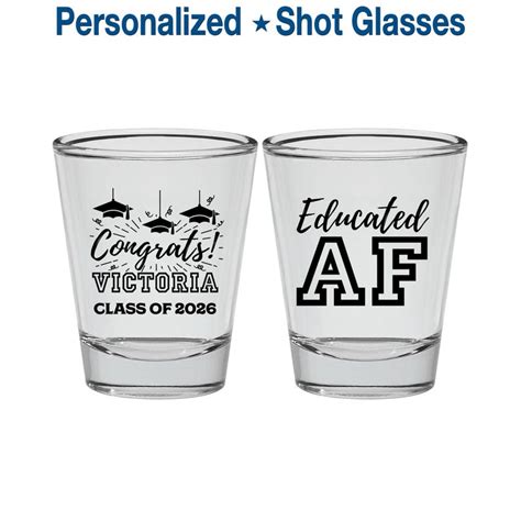 Graduation Shot Glasses Graduation Favors Graduation Party Ideas