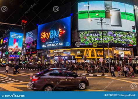 Kuala Lumpur Malaysia March 22 2018 Night View Of Bukit Bintang