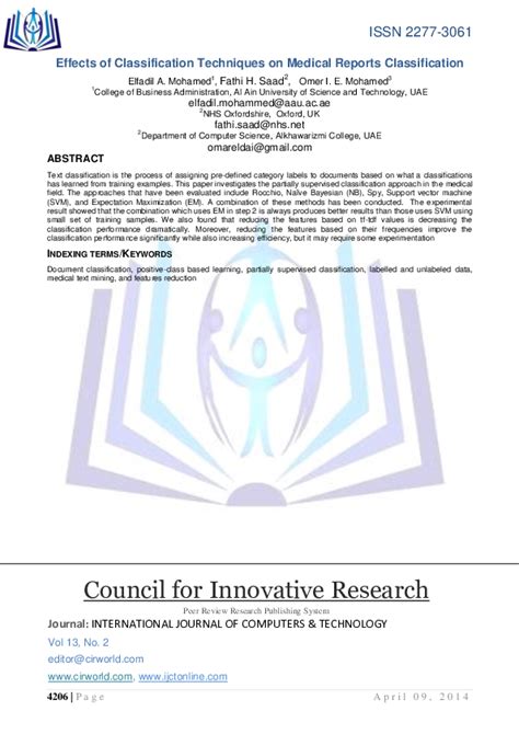 Pdf Comparison Of Documents Classification Techniques To Classify