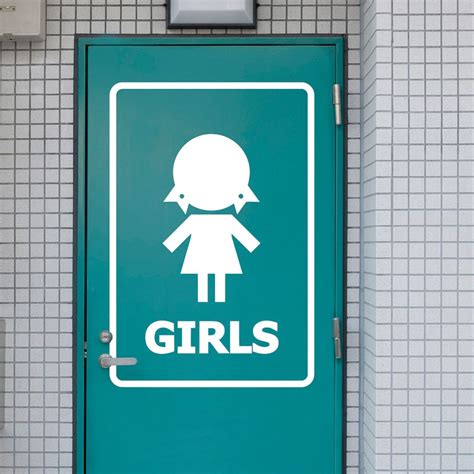 Girls Bathroom Sign Etsy