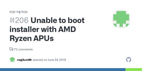 unable to boot installer with amd ryzen apus · issue 206 · xcp ng xcp