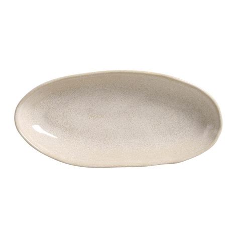 Porto Brasil 12 59 In Latte Beige Stoneware Deep Oval Platter Large Organic Set Of 4