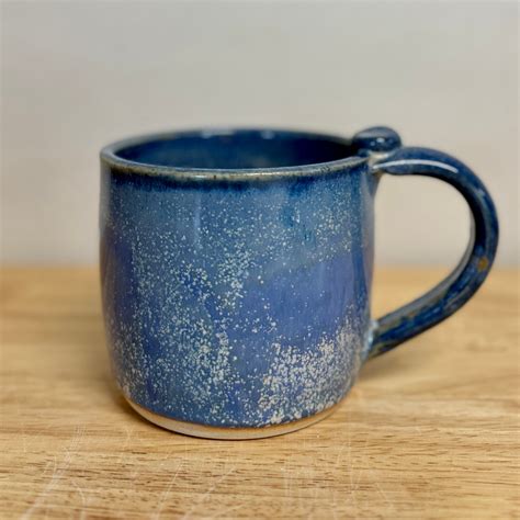 Handmade Pottery Mug In A Denim Glaze