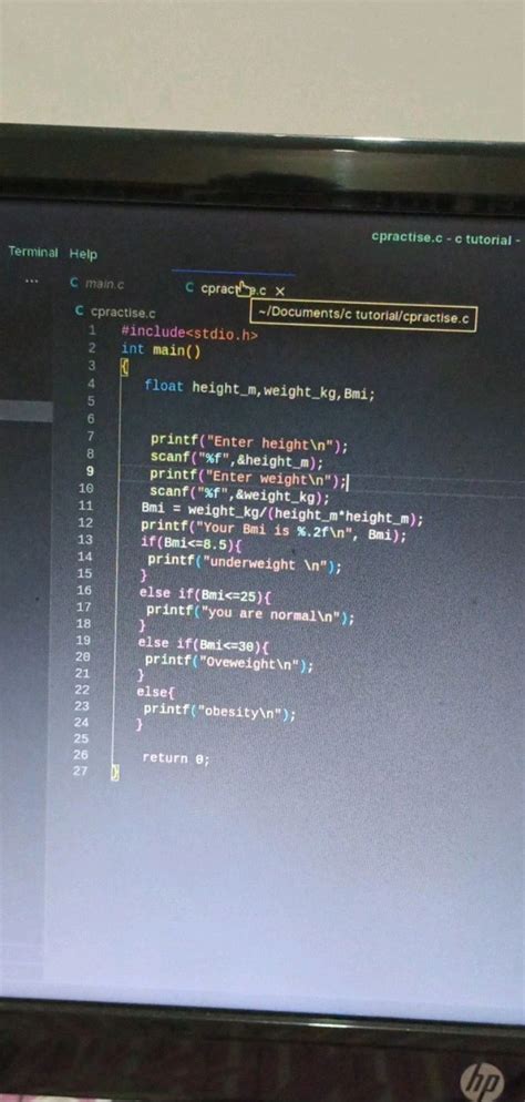 Gitartha Goswami On Linkedin Bmi Calculator Using C Programming Language