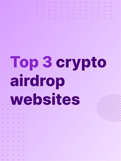 Top 3 Crypto Airdrop Websites Droomdroom