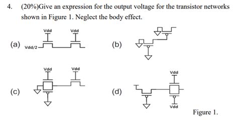 solved 4 20 give an expression for the output voltage for