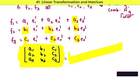 1 Linear Transformation And Matrices Linearalgebra Bscmaths