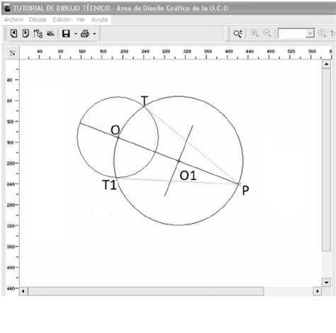 First Step Of Drawing Tangent Lines From Point P Exterior To A Circle Download Scientific