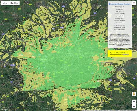 Measured Coverage Area Mca Maps Associated Broadcast Consultants