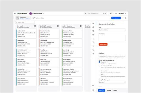 Quickbase Report Settings — Johnny Lee