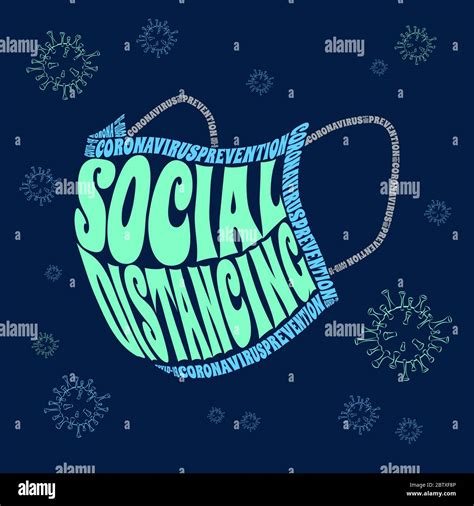 Wearing Medical Mask And Social Distancing For Corona Virus Disease Covid Prevention