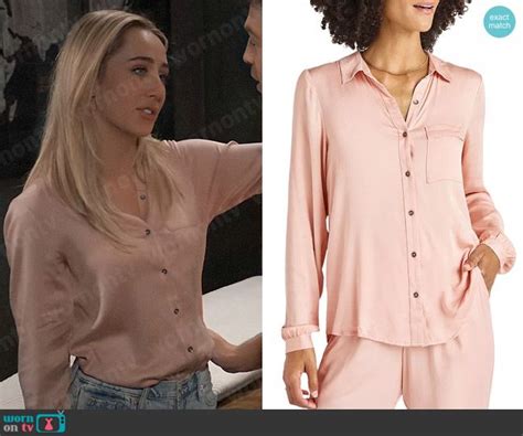 Josslyns Blush Button Down Shirt On General Hospital Button Down