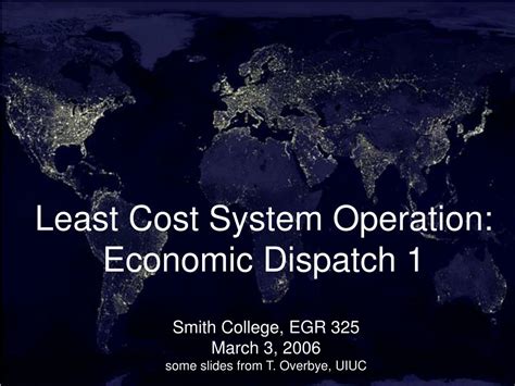 Ppt Least Cost System Operation Economic Dispatch 1 Powerpoint