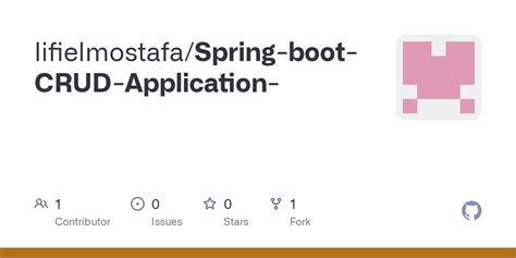 github lifielmostafa spring boot crud application