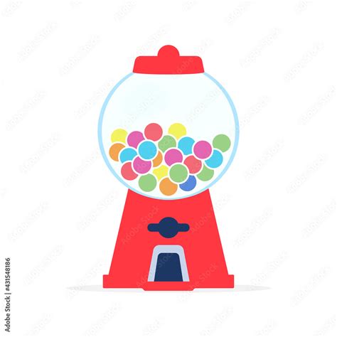 Cartoon Gumball Machine Icon Clipart Image Isolated On White